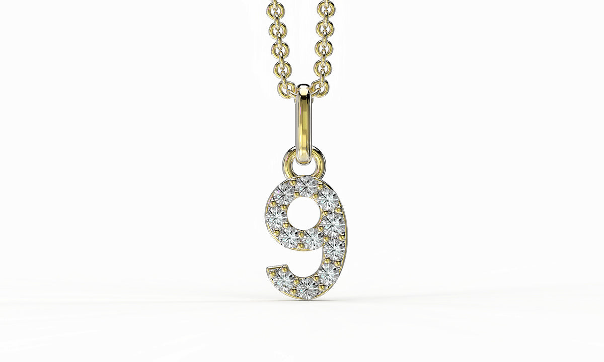 Diamond Initial Necklace - 9 – Shop.bezambar.com